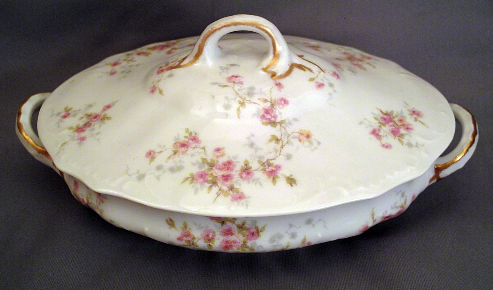 Theodore Haviland Oval Covered Vegetable - Pink Roses Harrison Rose ...