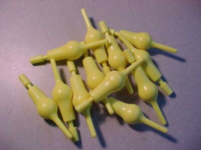 12 New Tackle Rocket Bobbers 3 3/4" yellow bobber ice fishing night ...