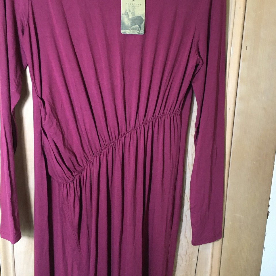 Peruvian Connection Womens Port Twyla Stretch Midi Dress Size Medium ...