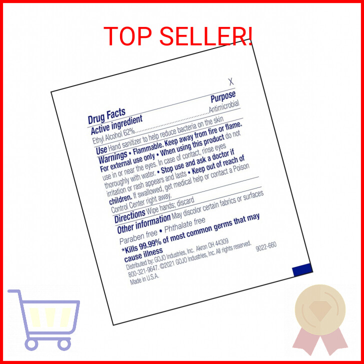 Purell Premoistened Sanitizing Hand Wipes,Fragrance Free, 100/Box ...
