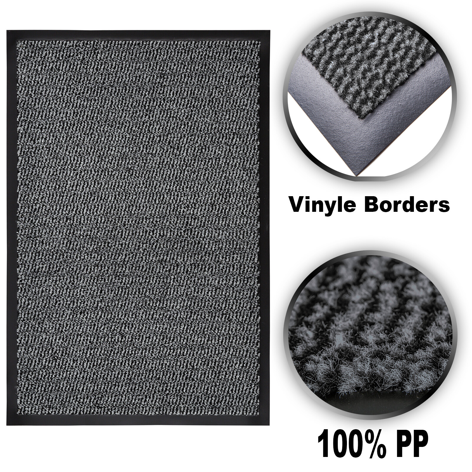 Heavy Duty Rubber Barrier Mat Non Slip Door Mats Hallway Runner Rugs ...
