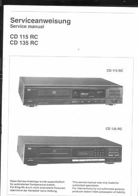 Dual Service Manual für CD 115 135 RC Copy | eBay.de