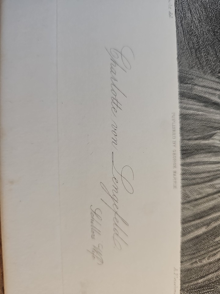 Charlotte von Lengefeld–Antique Steel Engraving by Pecht & Fleischmann ...