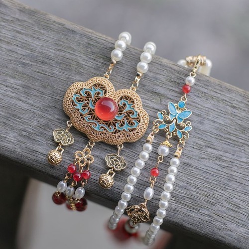 Chinese Style Peace Lock Necklace New Year Wedding Pendant Jewelry | eBay