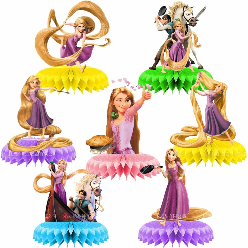 Disney Tangled Rapunzel Birthday Decoration Cups Plates Tablecloth Gift ...