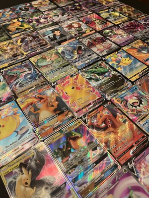 Pokemon Card Lot 100 Official TCG Cards + Ultra Rare | VMAX GX EX VSTAR ...