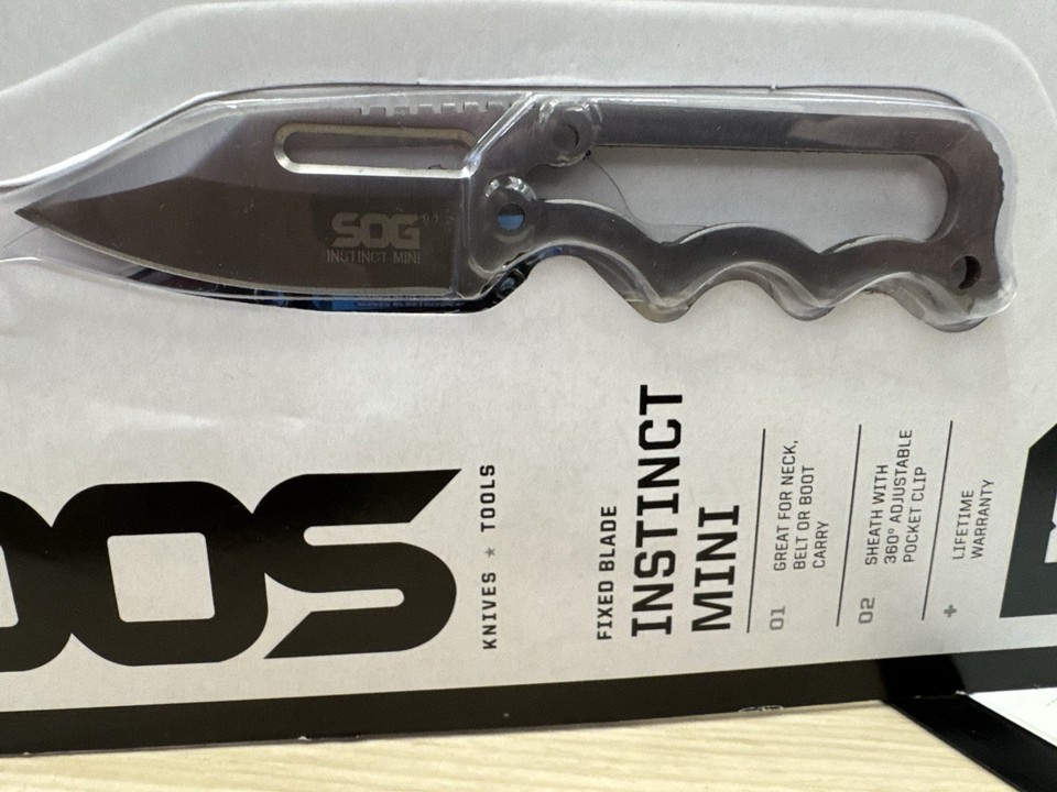 SOG Instinct Mini 1.9" Full Tang Blade Knife with Adjustable Clip | eBay