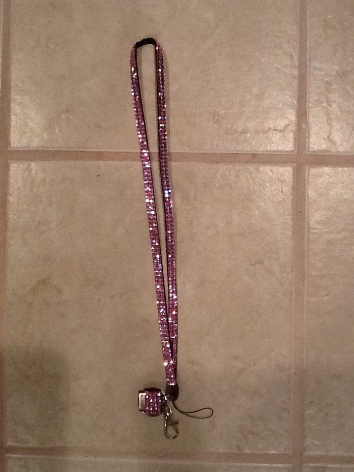 New Rhinestone Lanyard Strap for iPod or iPhone 4 or 4S with Key Ring ...