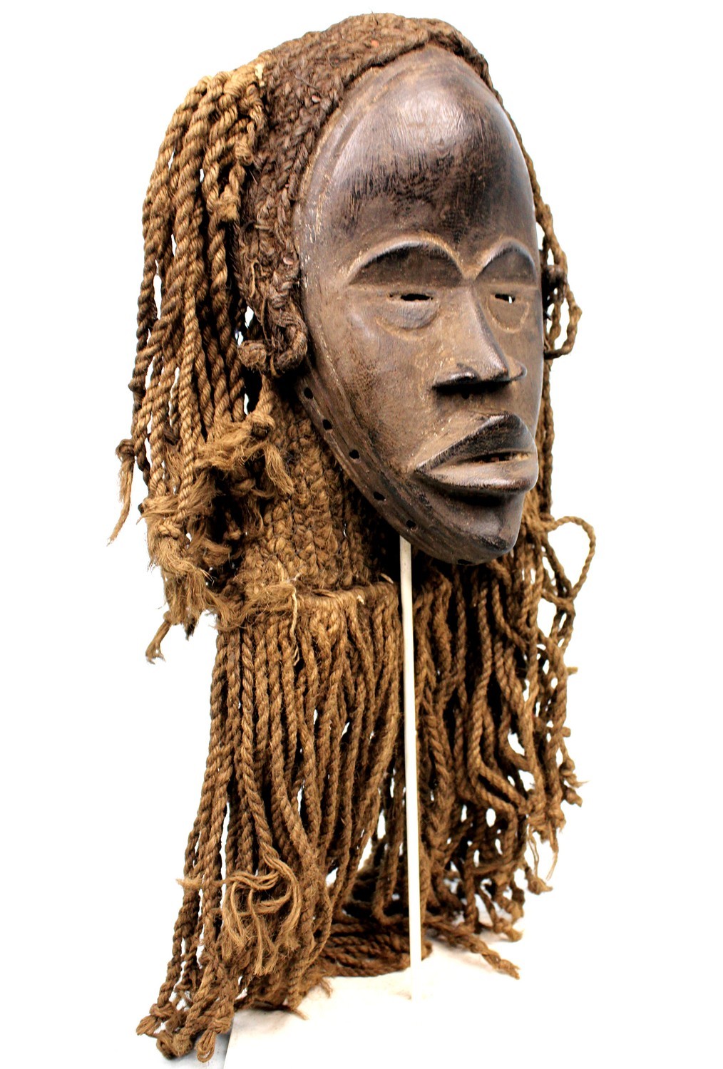 African Art - Dan Singer Mask - Traditional Headdress Type Dread Locks ...