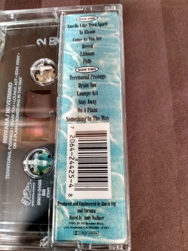 NIRVANA Nevermind Cassette Tape 1991 Original BRAND NEW SUPER RARE ...