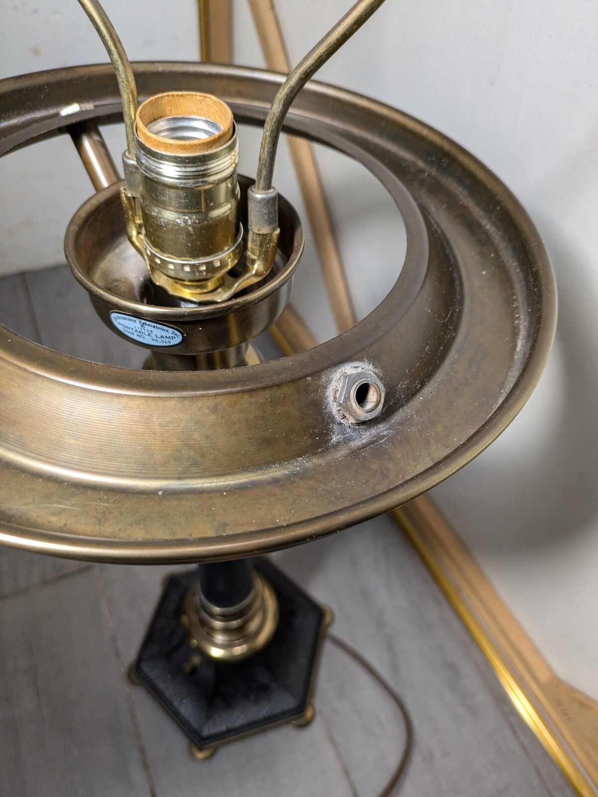 Vintage French Sinumbra Art Deco Brass Table Lamp - Space Age ...