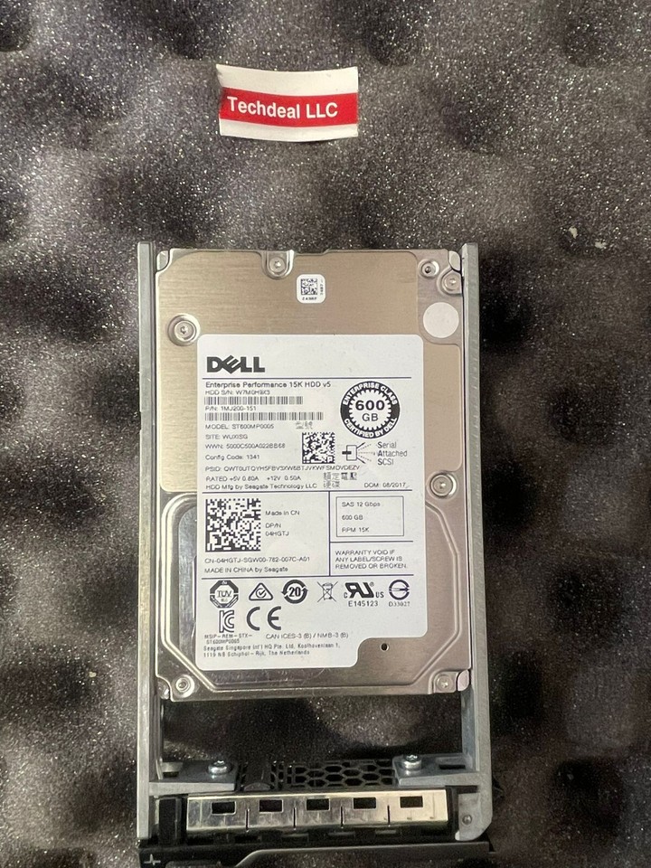 Dell 4HGTJ 600GB 15K SAS 2.5" 12Gbps Hard Drive | Seagate ST600MP0005 ...