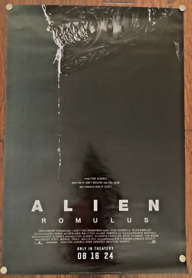 ORIGINAL MOVIE THEATER ALIEN ROMULUS TEASER ROLLED 2 SIDE MOVIE POSTER ...