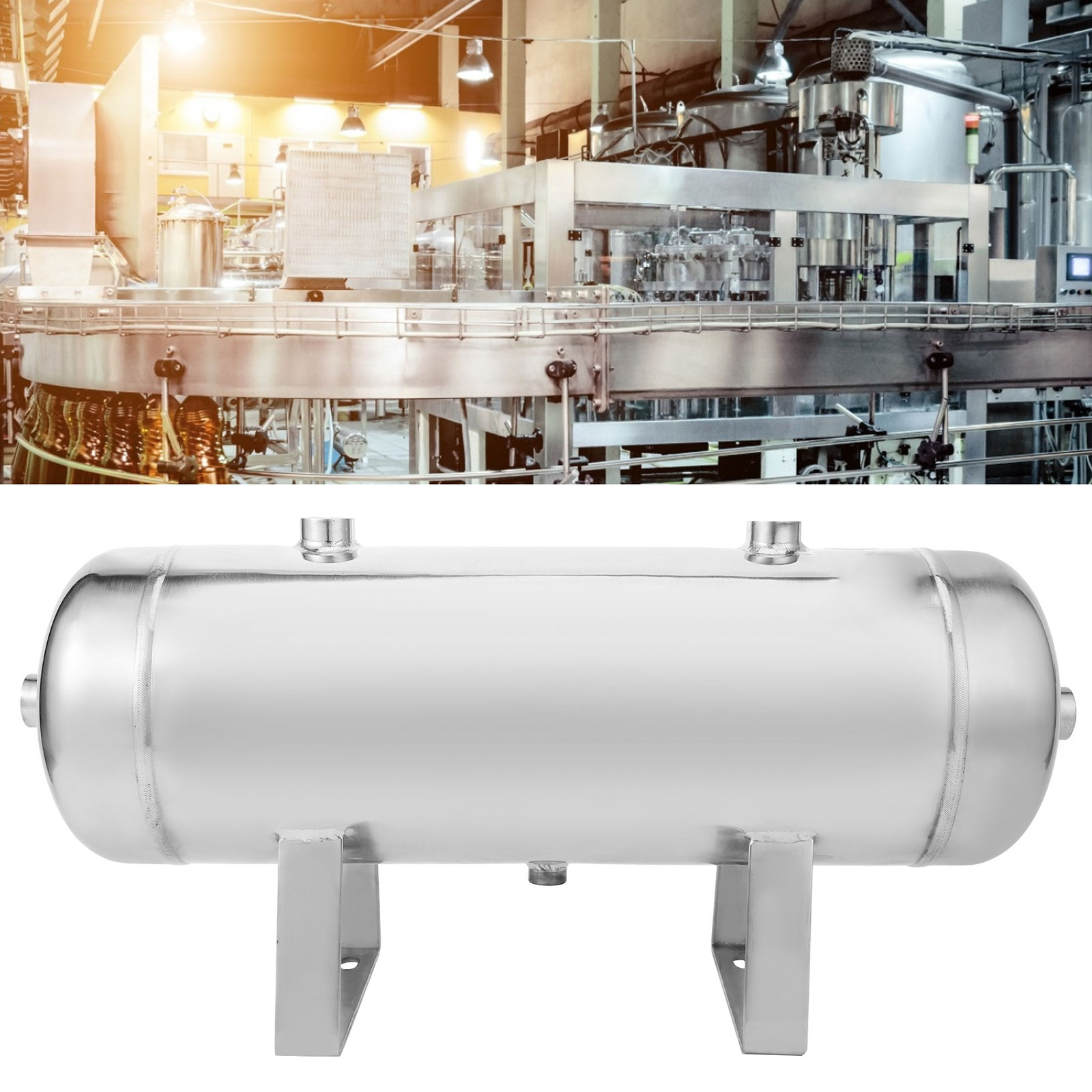 Air Reservoir Tank Mirror Horizontal 5-Port High Pressure 1/2 1/4NPT ...