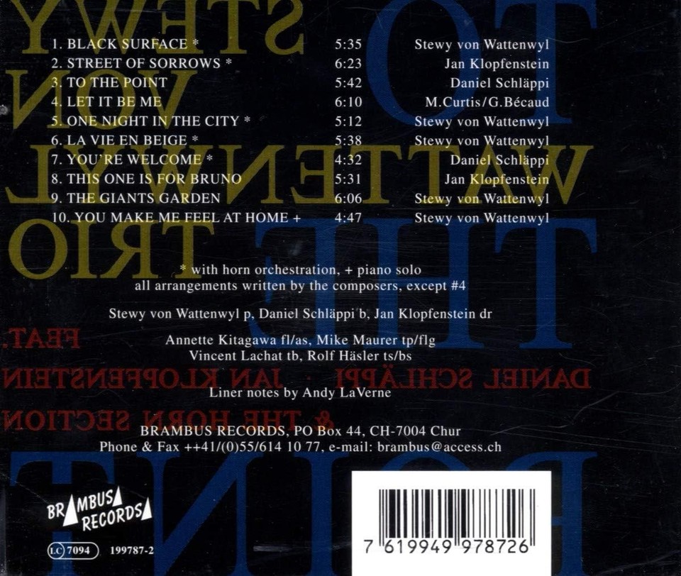 Stewy Von Wattenwyl To the Point (CD) (US IMPORT) | eBay UK