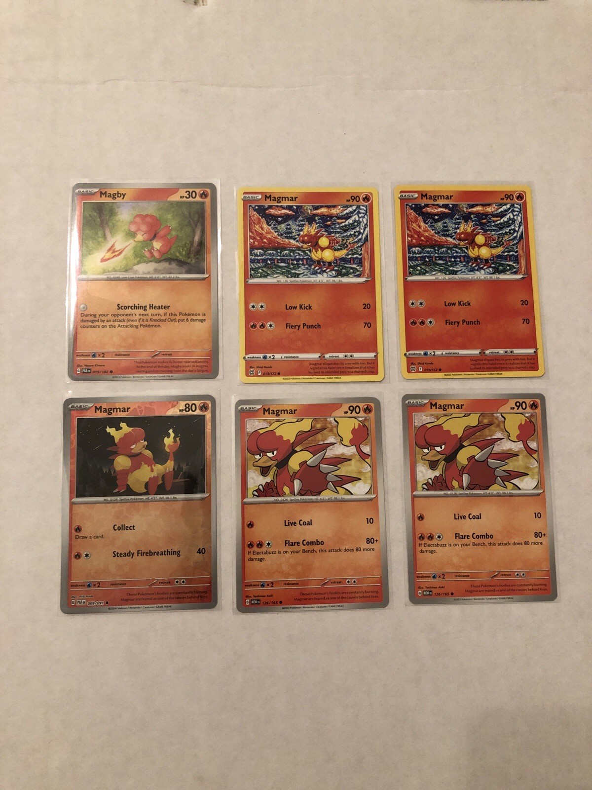 Lot of 6 Magmar and Magby Pokemon Cards | eBay
