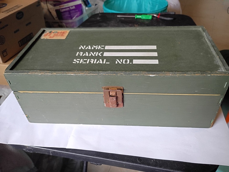 Wooden Footlocker Foot Locker W/Gear Tray GI Joe ARAH Hasbro Vintage | eBay