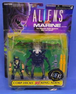 ALIENS VS MARINES CORP. HICKS VS KING ALIEN 2PK KENNER 1996 MOC 10TH ...