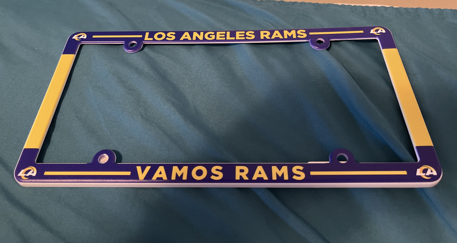 Los Angeles Rams “VAMOS RAMS” Plastic License Plate Frame NFL. NEW LOGO ...