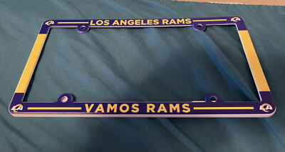 Los Angeles Rams “VAMOS RAMS” Plastic License Plate Frame NFL. NEW LOGO ...