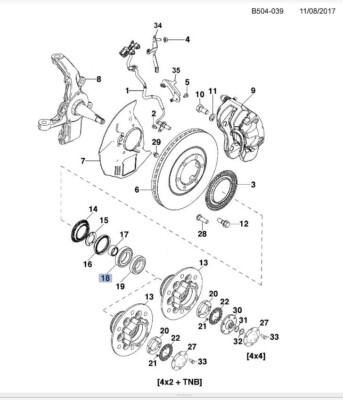 Genuine Holden New Front Hub Inner Wheel Bearing suits Holden Colorado ...