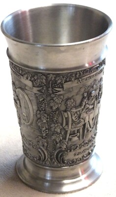 Vintage Zinn-Becker Stuttgart Germany Collectible Pewter Ornate Cup Mug ...