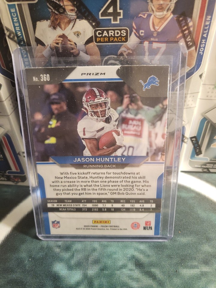 2020 Panini Prizm #360 Jason Huntley RC Silver Refractor Football Card ...