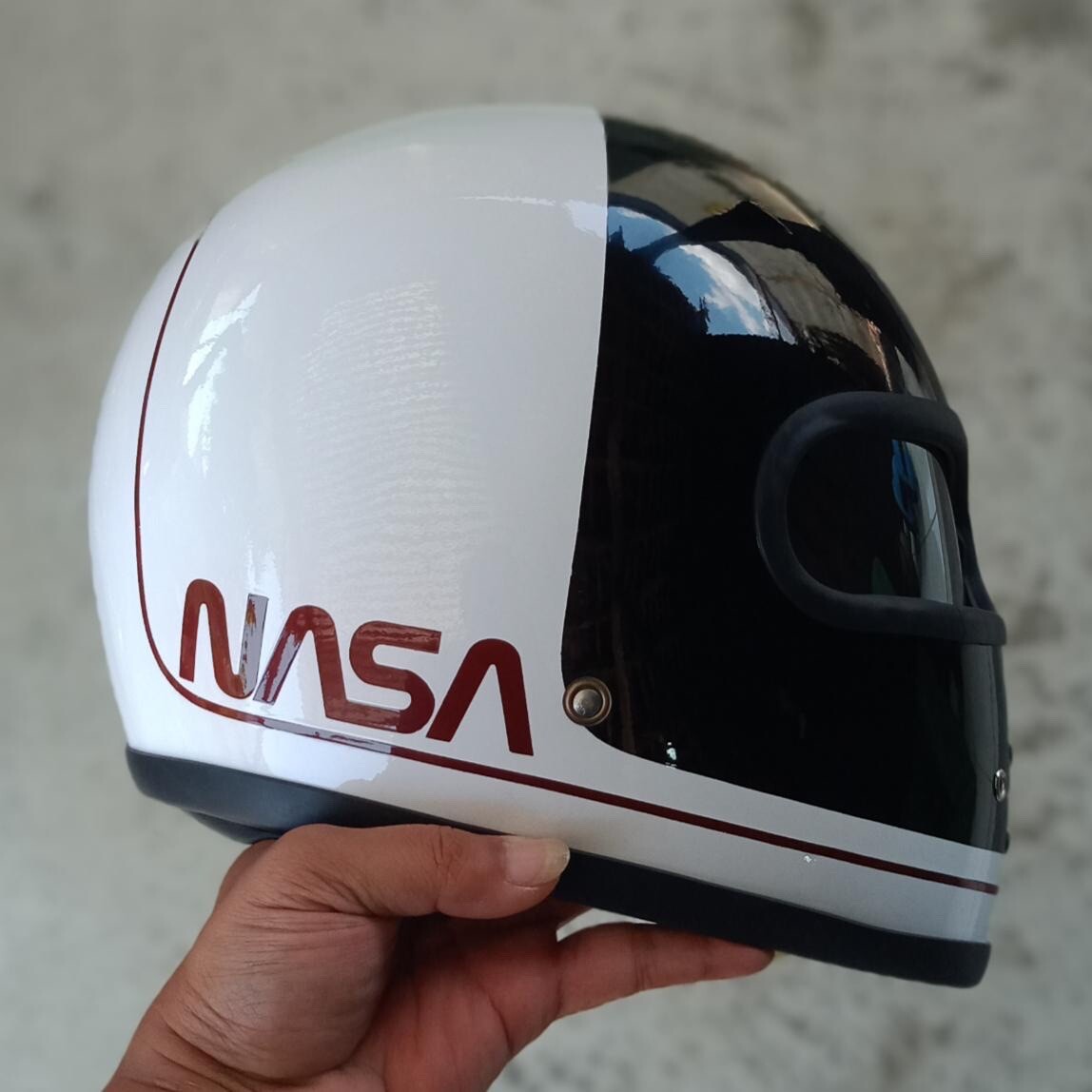 Custom Twineyes NASA Full Face Helmet | Black | Unisex Adults ...