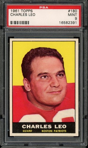 1961 Topps Football #180 Charles Leo PSA 9 | eBay