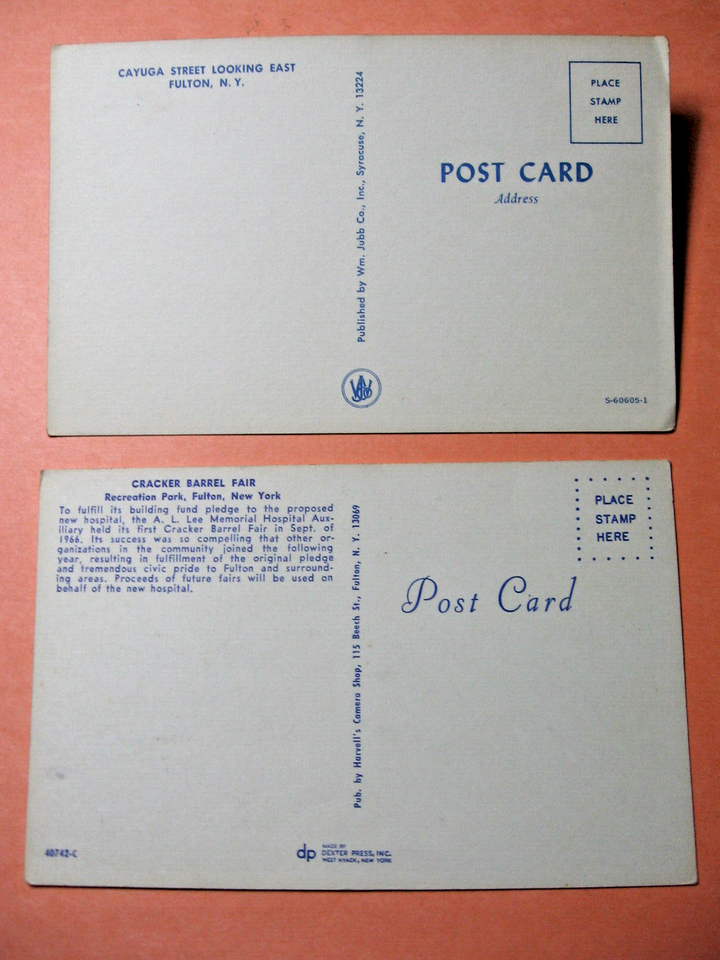 Two 1960's era Fulton, N.Y. postcards | eBay