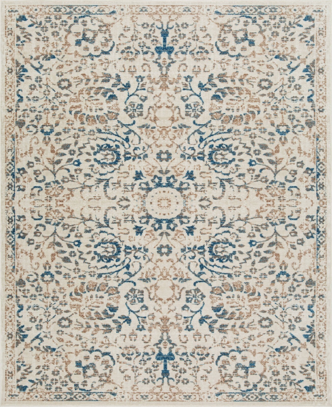 Modern Area Rugs for Living Room 7x10 Distressed Blue 5x7 Floor Carpet ...