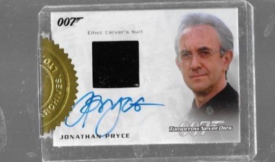 Jonathan Pryce autograph costume card James Bond 76/250 SUIT | eBay