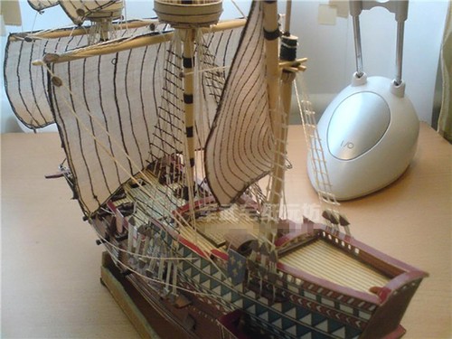 1:100 Scale English Galleon Golden Hind Ship Sir Francis Drake Paper ...