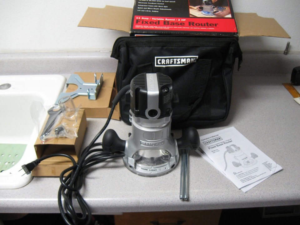 Unused Craftsman 2 HP Fixed Base Router in Open Box 320.17542 ...
