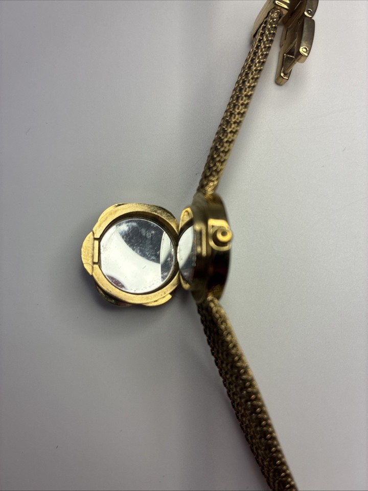 Vintage Anne Klein Watch Women Hidden Dial Peek A Boo Mesh Band ...