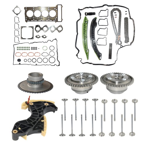 Timing Chain Kit Camshaft Adjusters Gaskets Valves for Mercedes-Benz ...