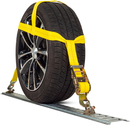 Wheel Bonnet with Flat Snap Hooks and Ratchet, Easy to Use Yellow Tire ...