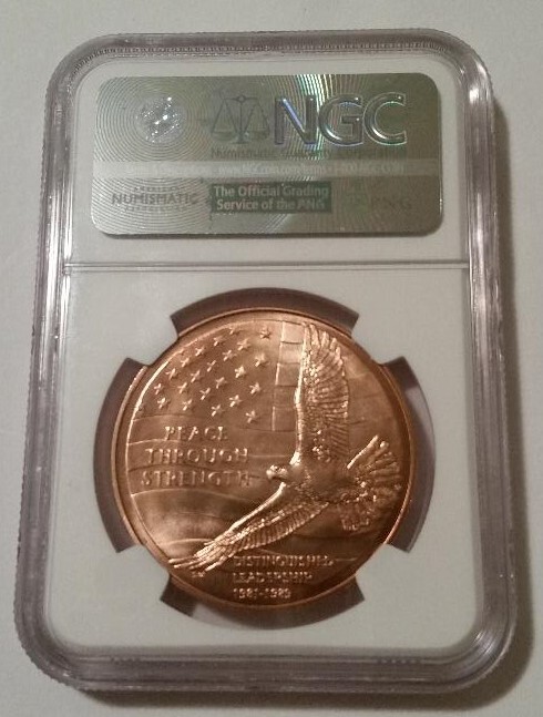 2000 Ronald and Nancy Reagan U.S. Mint Bronze Medal MS68 RED NGC Early ...