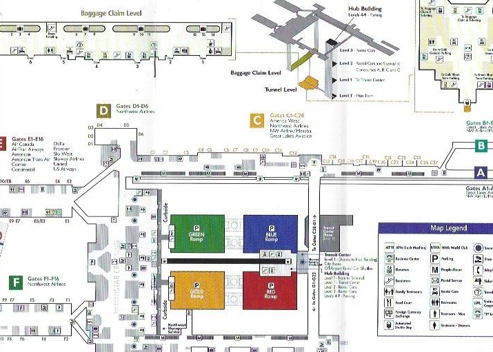 Msp Airport Terminal Map MSP MINNEAPOLIS ST PAUL INTERNATIONAL AIRPORT
