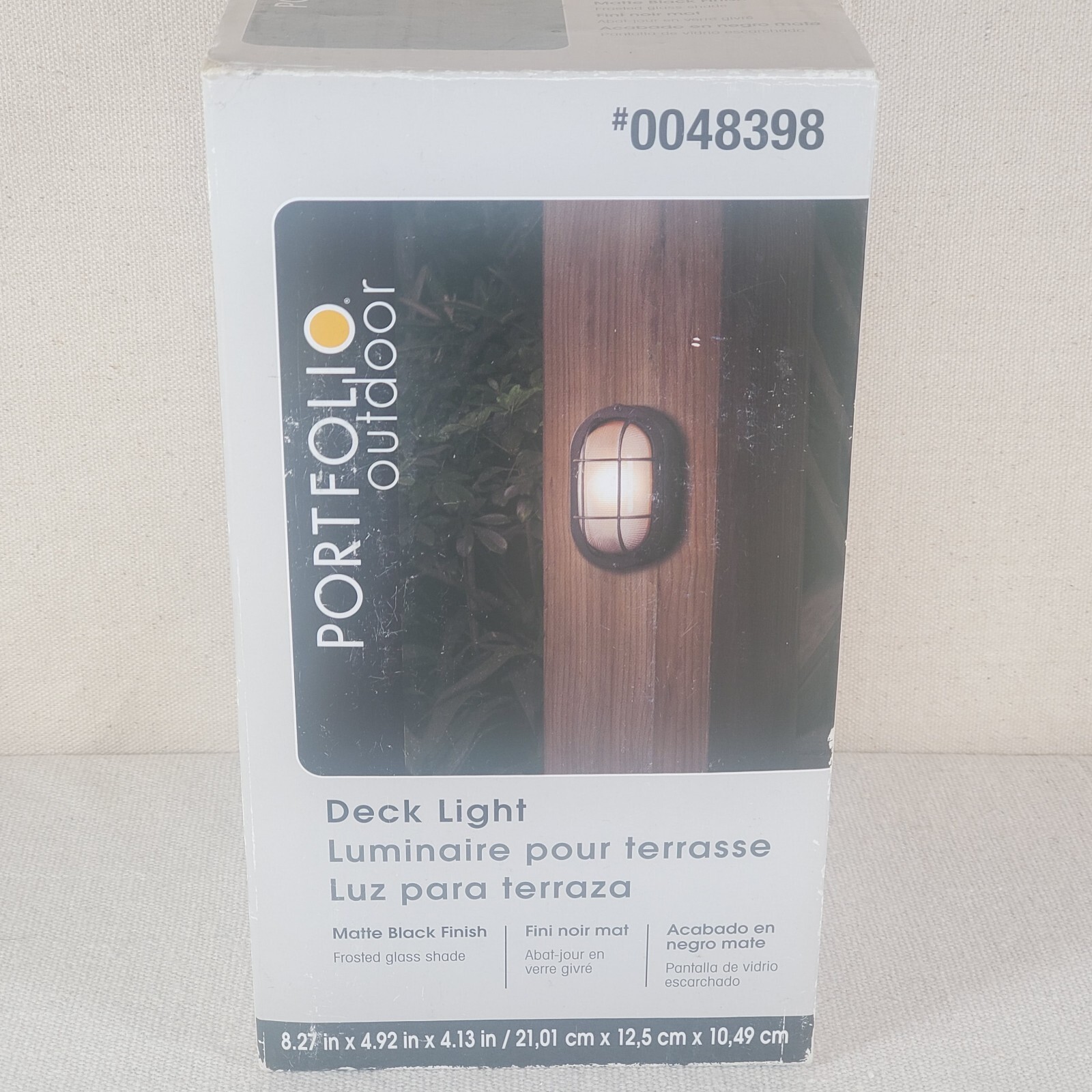 Portfolio Outdoor Black LED Outdoor Flush Mount Deck Light Post Mounted ...