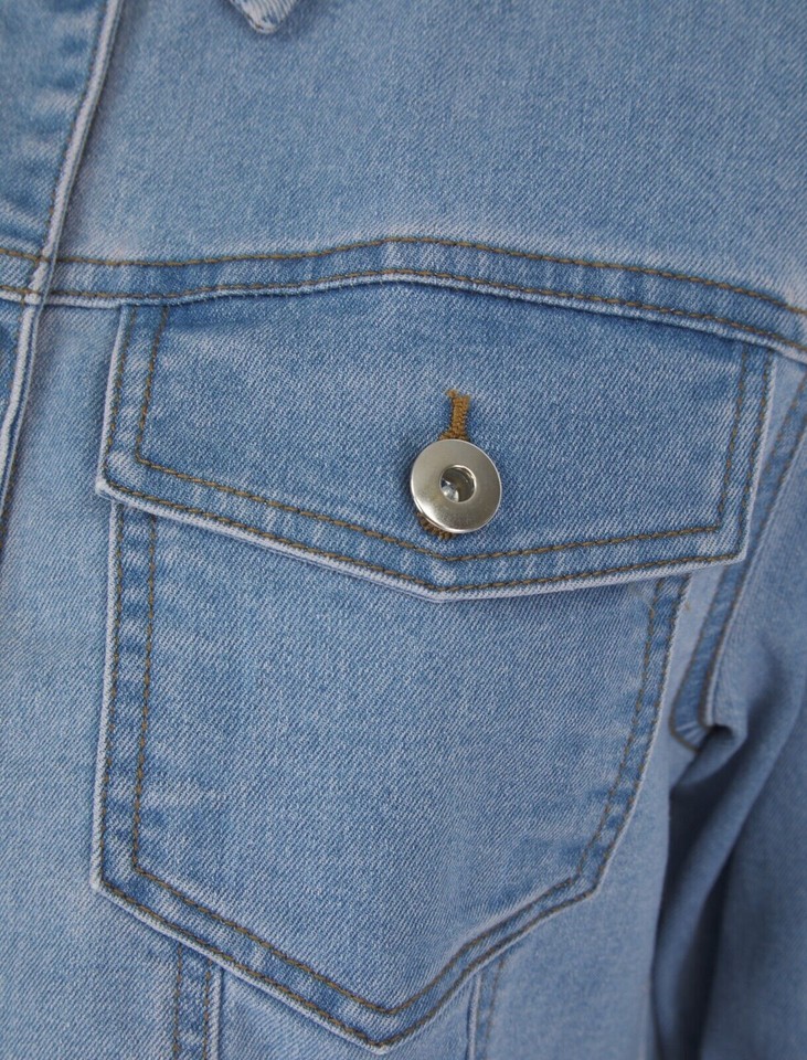 Womens Ladies Amara Reya Stretch Denim Jacket Soft Cotton Summer ...