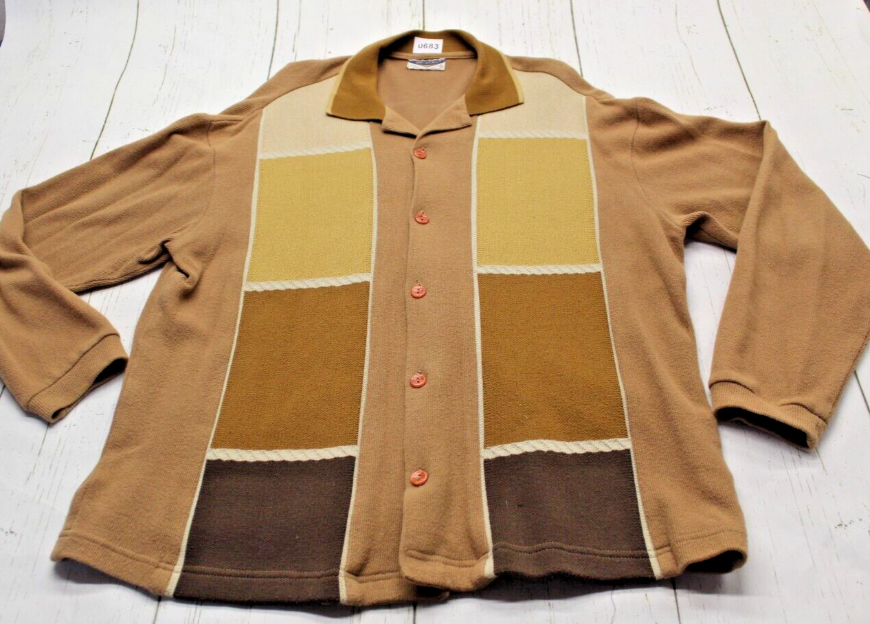 Vintage BC Ethic Multi Panel Cardigan Sweater Made In… - Gem