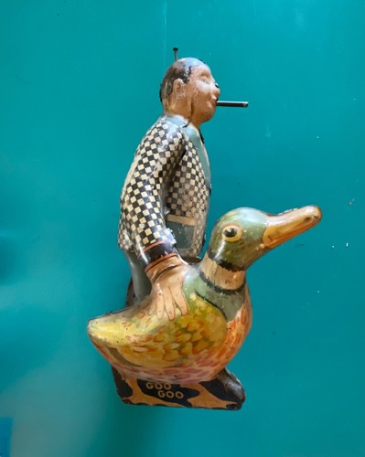 1930's MARX "JOE PENNER" WANNA BUY A DUCK GOO GOO TIN WIND-UP TOY | eBay