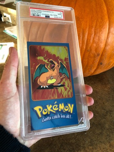 1st 2000 topps chrome tin topper box psa 9 Charizard jumbo tv pokemon 1 ...
