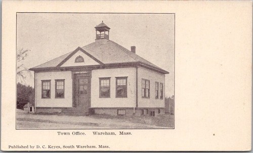 Vintage 1900s WAREHAM, Massachusetts Postcard "Town Office" City Hall / UNUSED | eBay