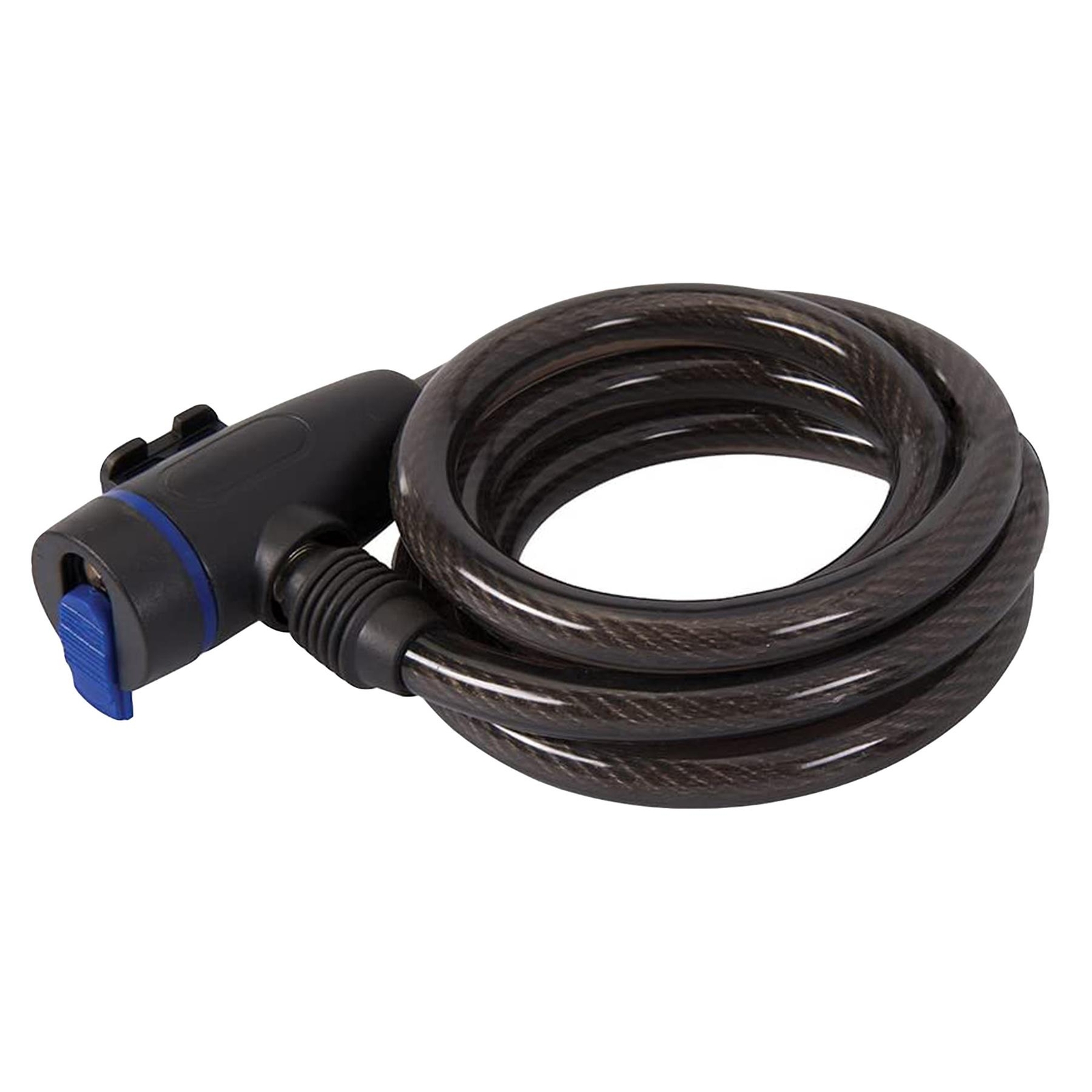 Silverline 1.5M LONG COILED STEEL BIKE LOCK 12mm Thick Bicycle ...