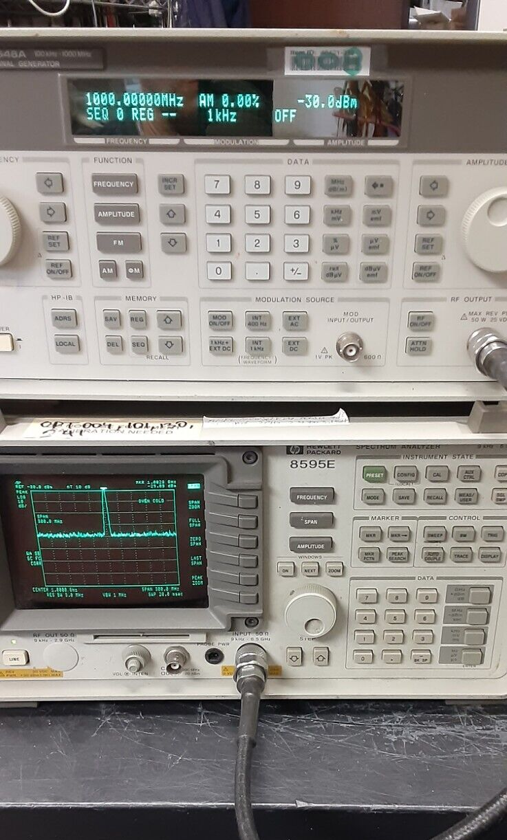 Agilent 8648A RF Signal Generator 100kHz-1000MHz TESTED +13 dBm to -136 ...