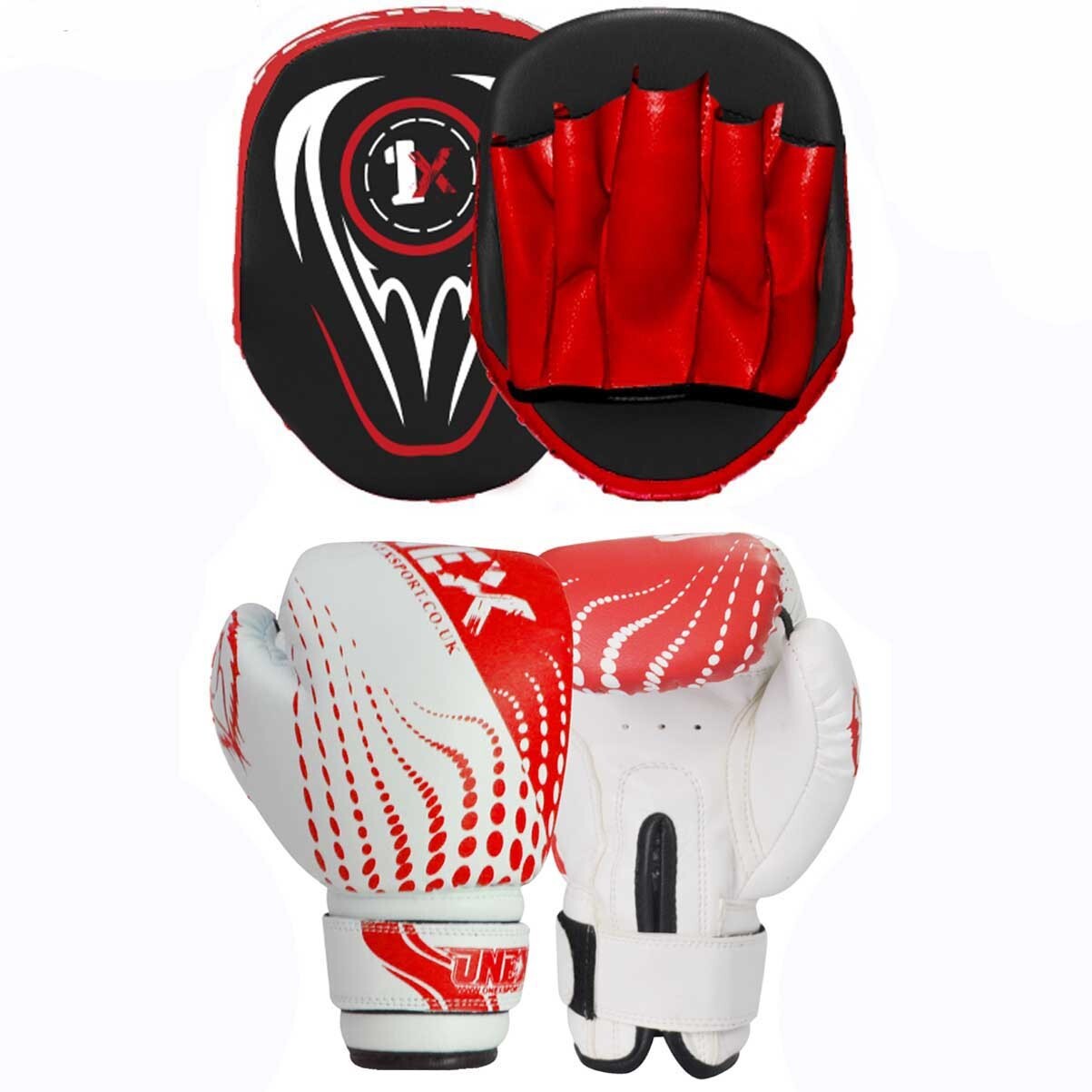 Junior Boxing pads hook & jab Mits Kids Punching Gloves MMA Gym ...