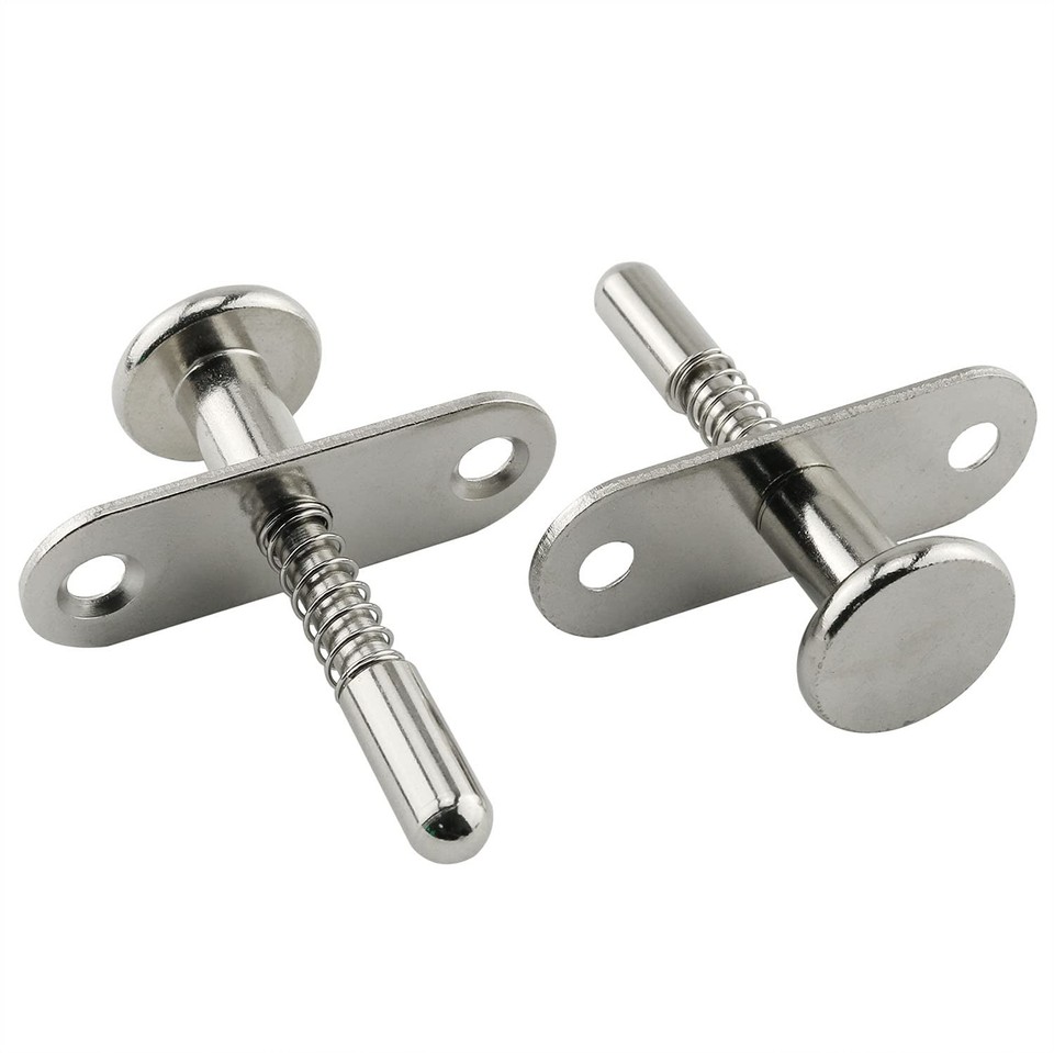 2PCS Stainless Steel Plunger Latches Spring-Loaded Spring Latch | eBay