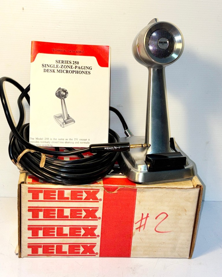 NOS vintage telex Microphone model 253 and model 251 | eBay